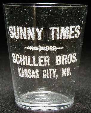 pre-Pro Shot Glass: "Sunny Times Schiller Bros"