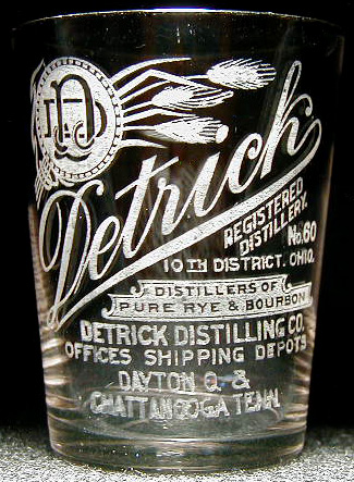 pre-Pro Shot Glass: "DDCo Detrick 10th Dayton & Chattanooga [2-line]"